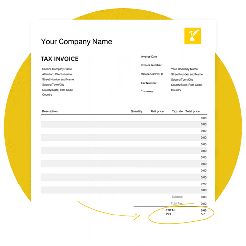 Free CIS (20%) Invoice Template